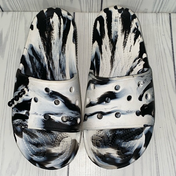 CROCS | Shoes | Crocs Marble Slide Sandals | Poshmark